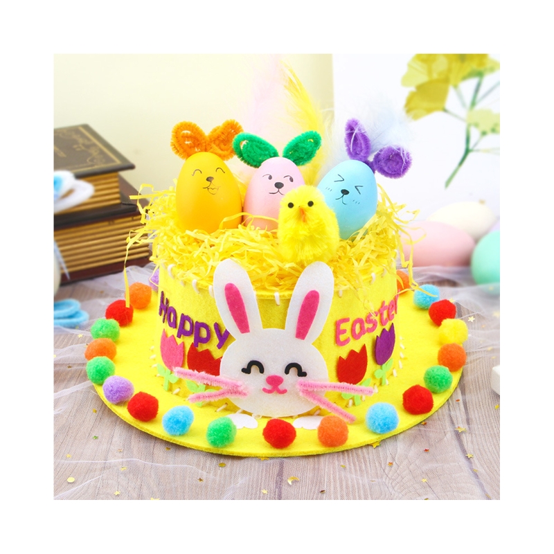Children DIY Easter Non Woven Fabric Hat Kit Bunny... – Grandado