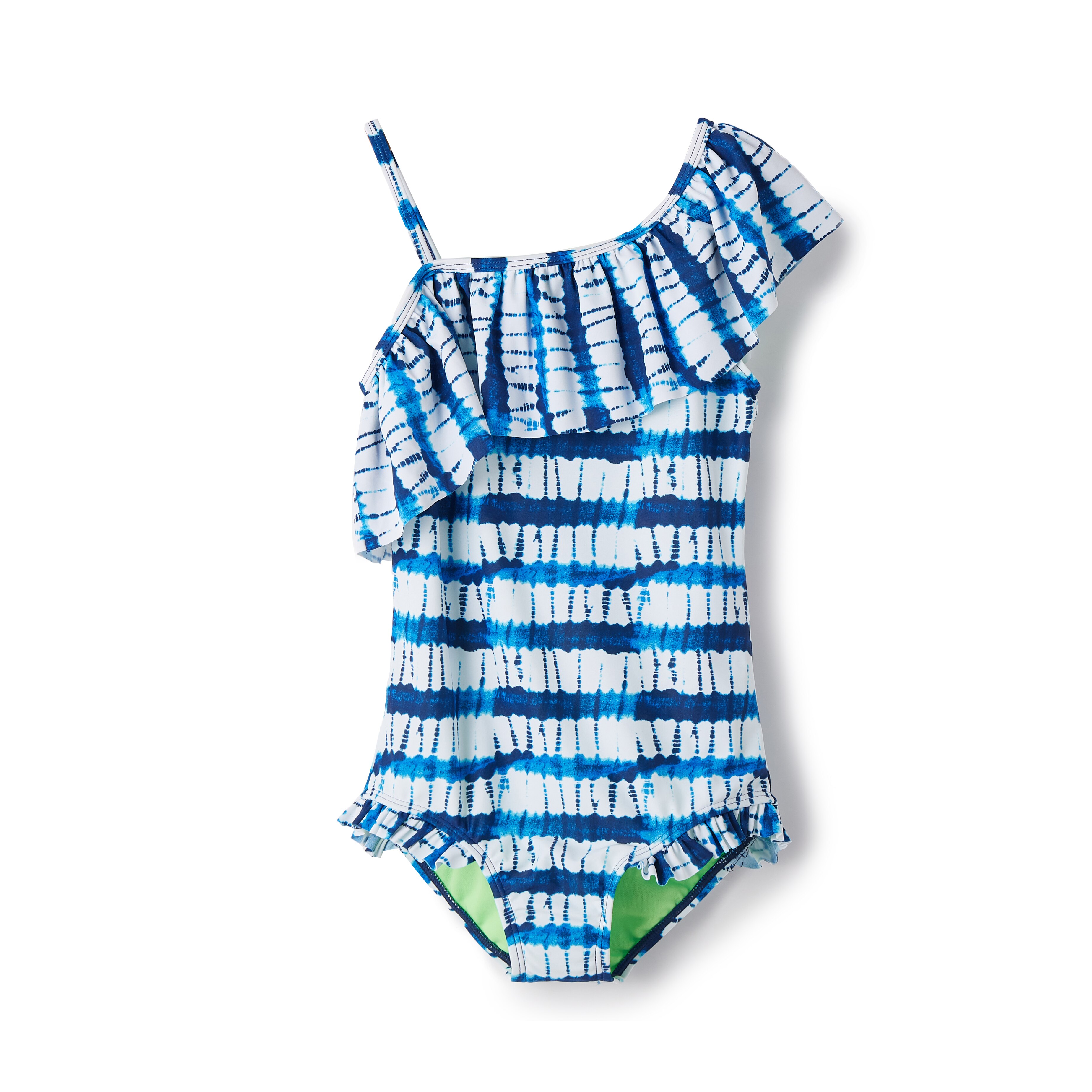 Girls One Piece Swimsuits One Shoulder Ruffle Swim... – Vicedeal