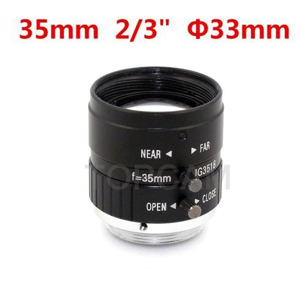 5MP 35mm F1.8 Manual Zoom Focus Iris C Mount Lens ... – Grandado