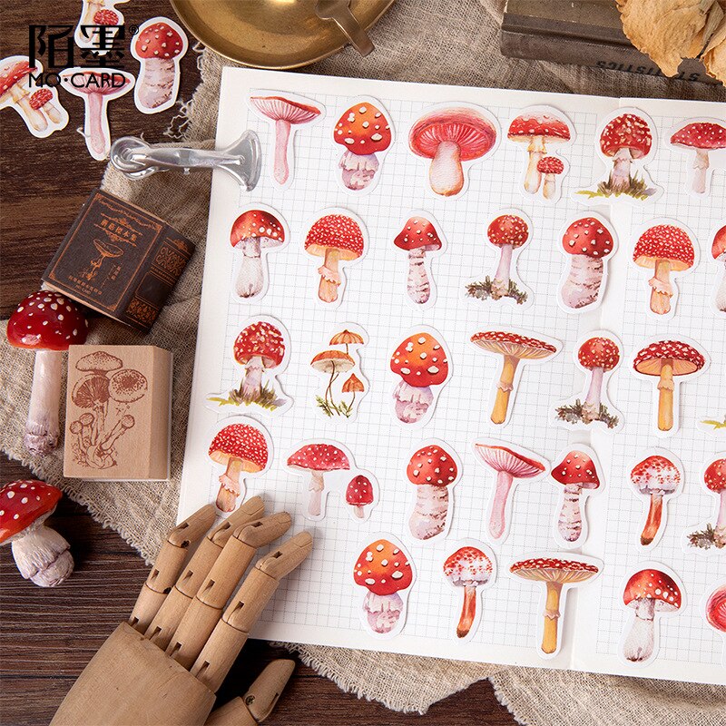 Mushroom collection record Decorative Stickers Scr... – Vicedeal