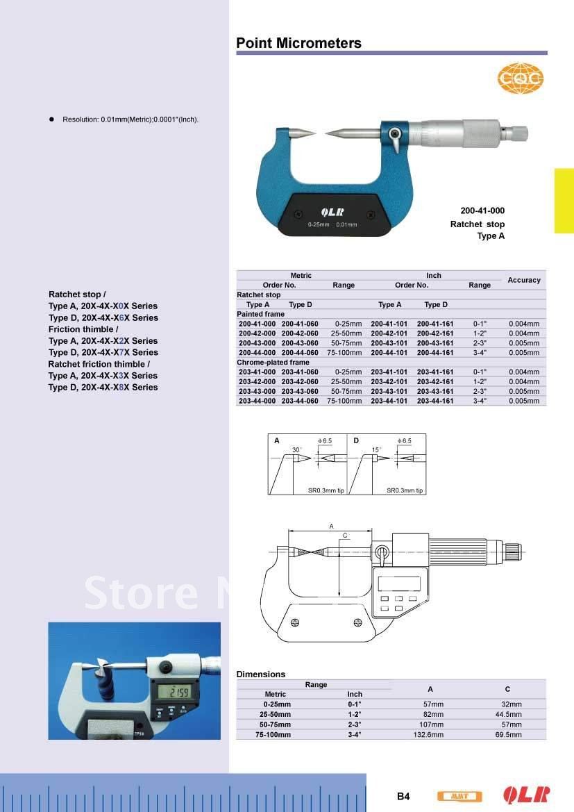 Point Micrometers.0-25mm 100% goods Double cusp mi... – Vicedeal