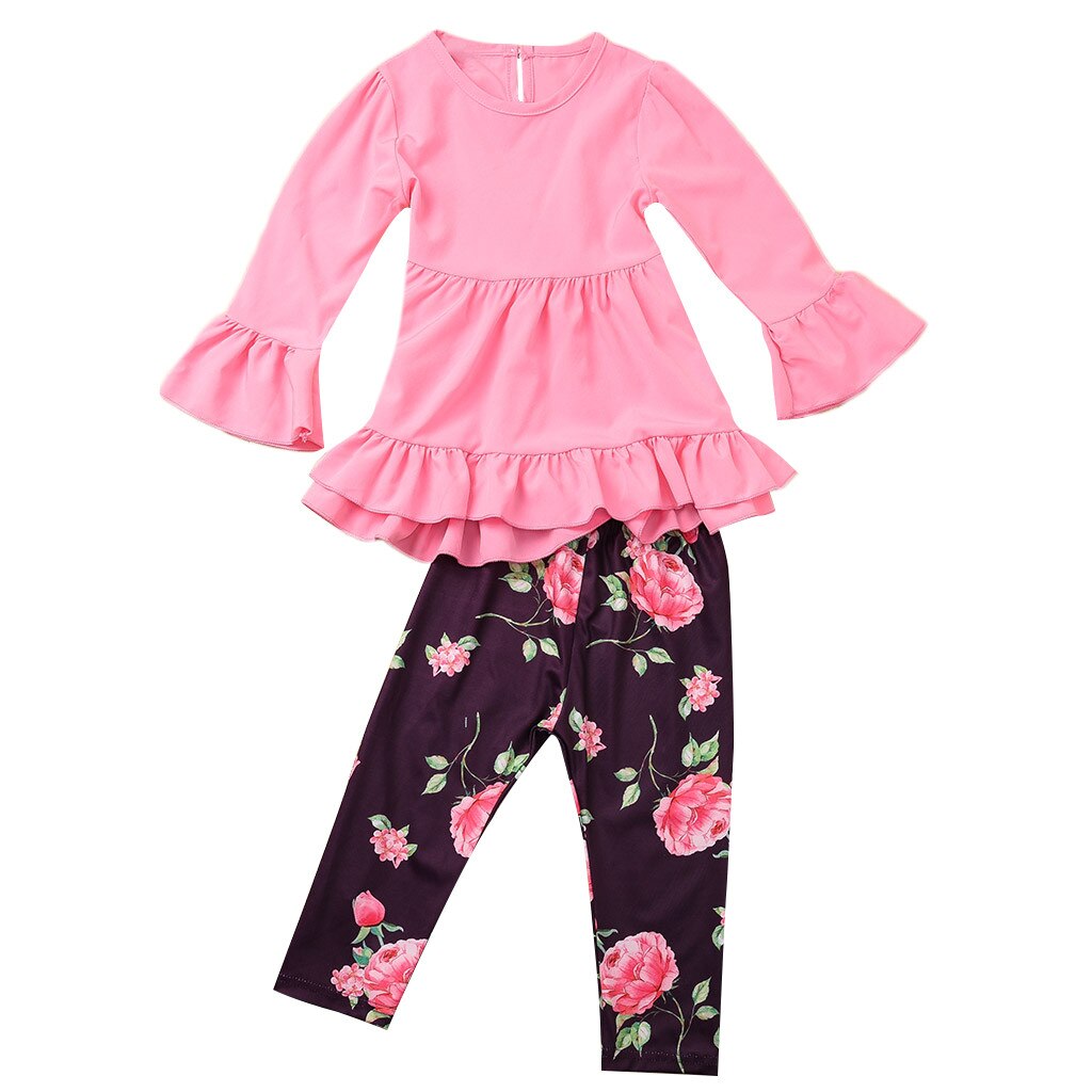 Pasgeboren Kid Kleding Baby Solid Tops Shirt + Blo... – Grandado