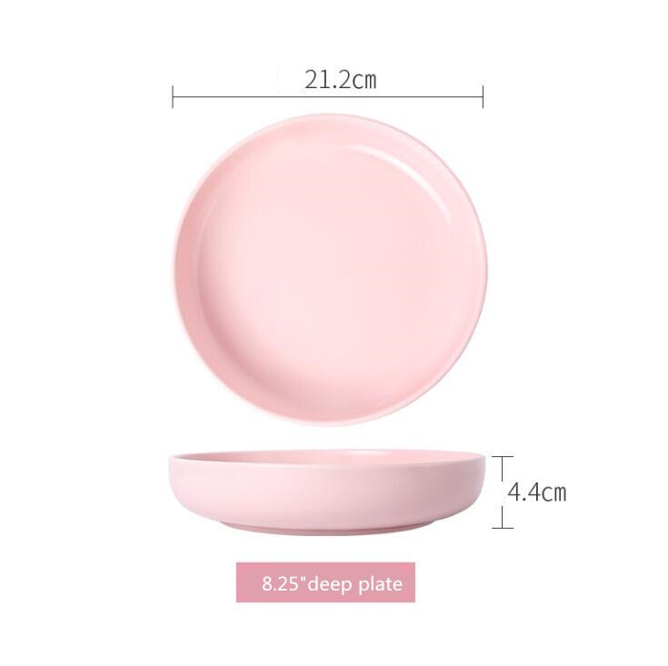 2 farger porselen middagstallerken sett keramisk s... – Grandado