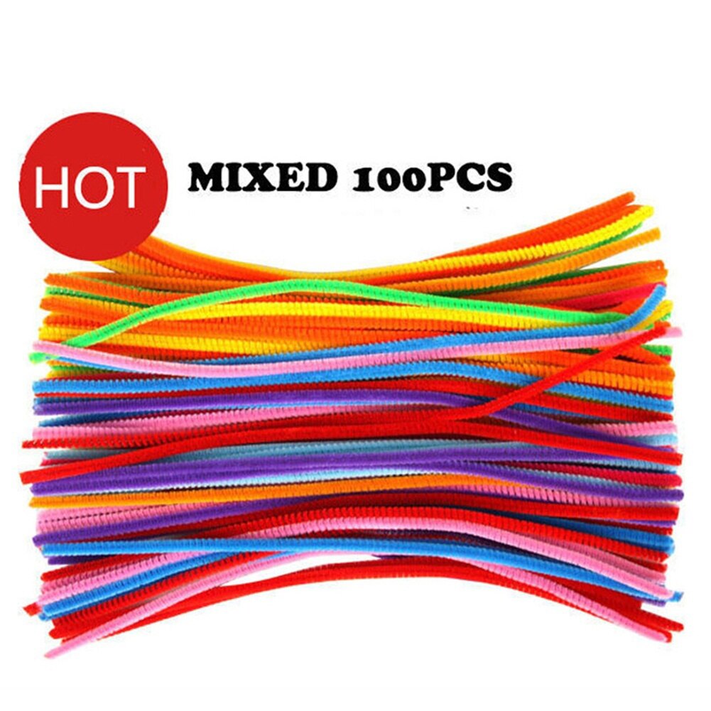 100Pcs Colorful Chenille Stems Pipe Cleaners DIY A... – Vicedeal
