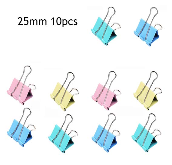 10/5pcs Metal paper clip 25MM 32MM color Binder Pa... – Grandado