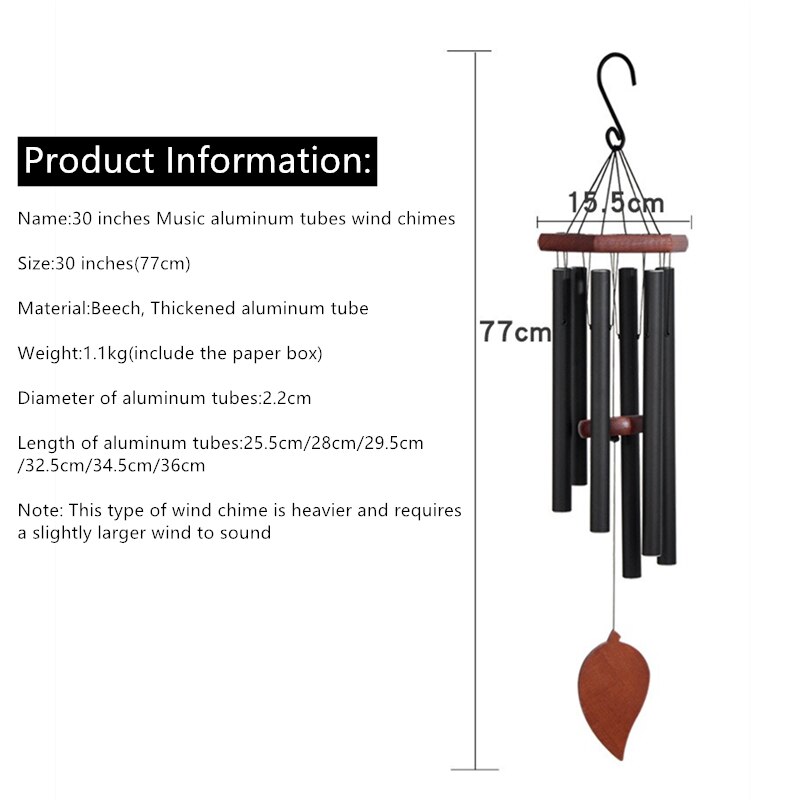 Music Wind Chimes Outdoor Deep Tone, 30 Inch Memor... – Vicedeal