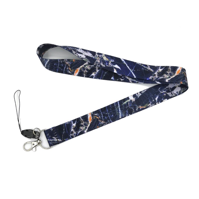 Black marble pattern grain neck strap lanyard for ... – Grandado