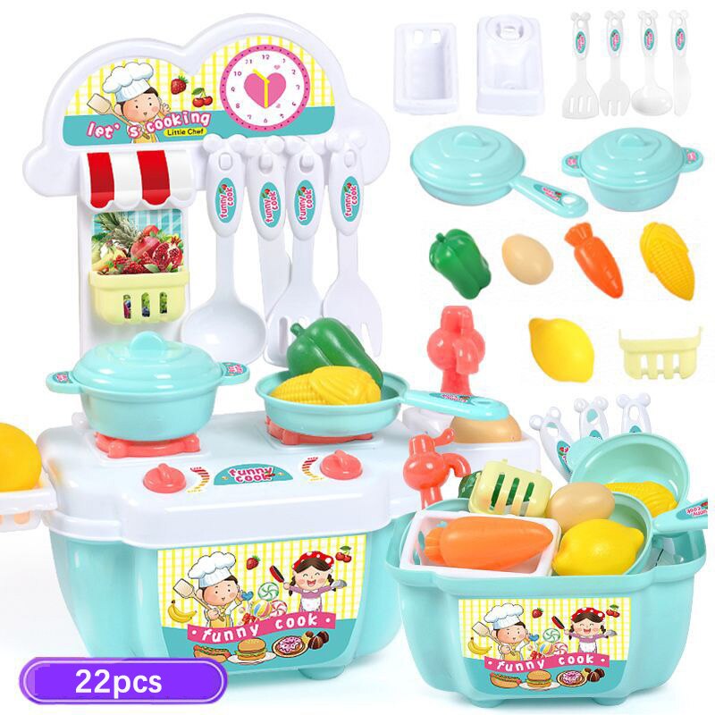 22pcs/set Simulation Kitchen Girl Toy Role Play Ch... – Grandado