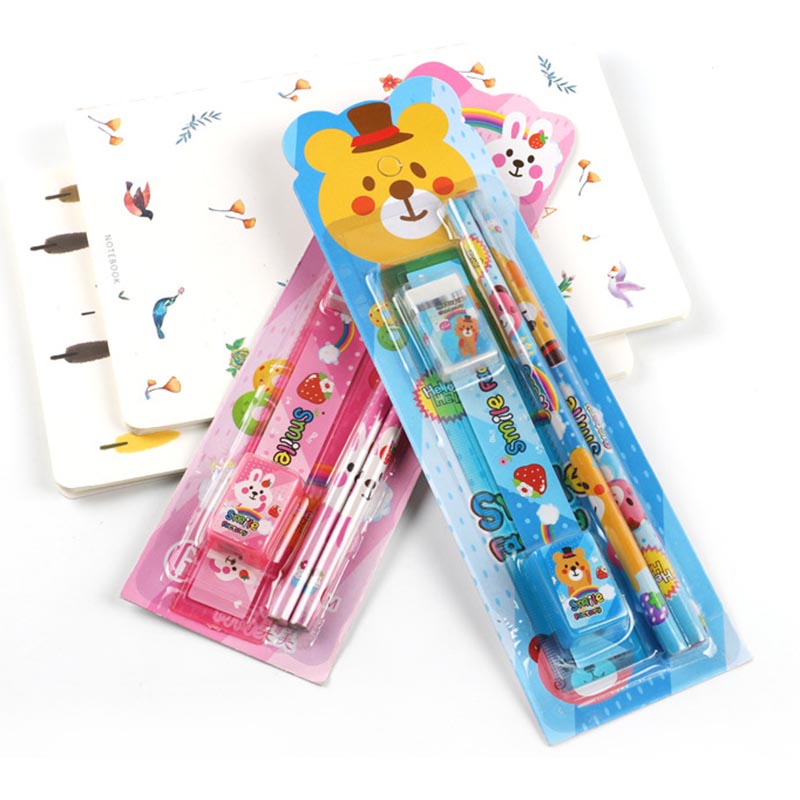 Cute cartoon stationery set 5 sets of kindergarten... – Grandado