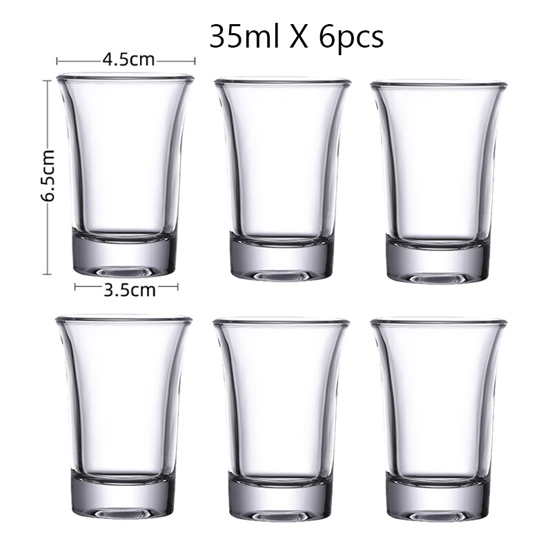 35MLx6pcs Lead Free Baijiu Glass Machine Made Chin... – Grandado