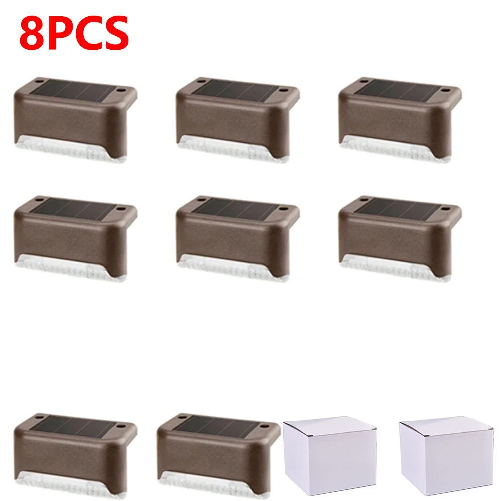 Warm White LED Solar Step Lamp Path Stair Outdoor ... – Grandado