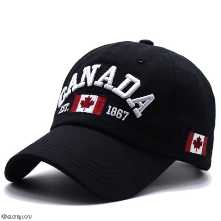 I Love Canada Washed Cotton Embroidery Baseball Ca... – Grandado