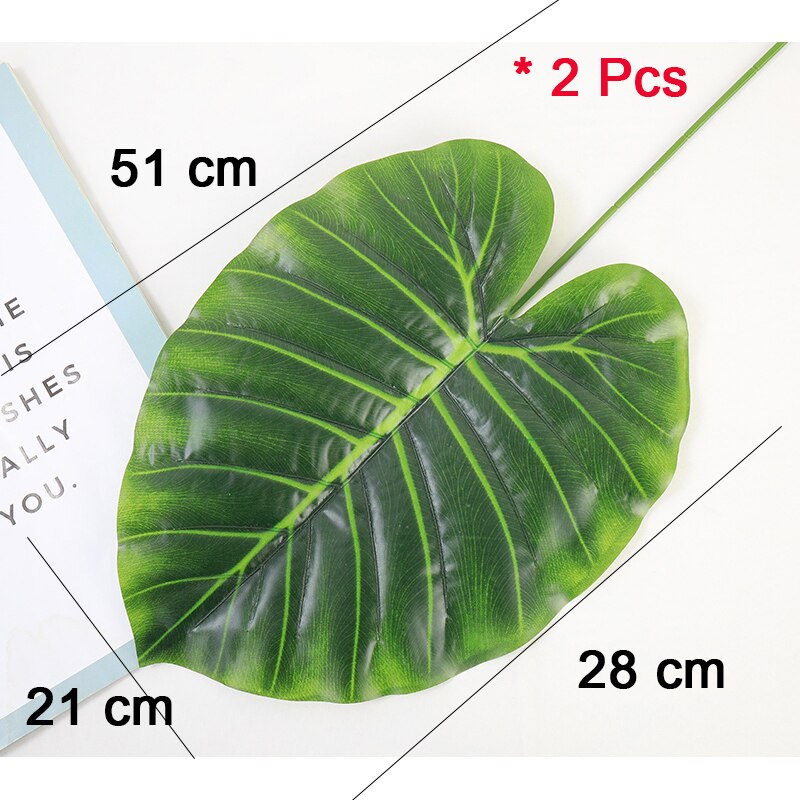 Artificial Monstera Plants 2Pcs Plastic Palm Tree ... – Grandado