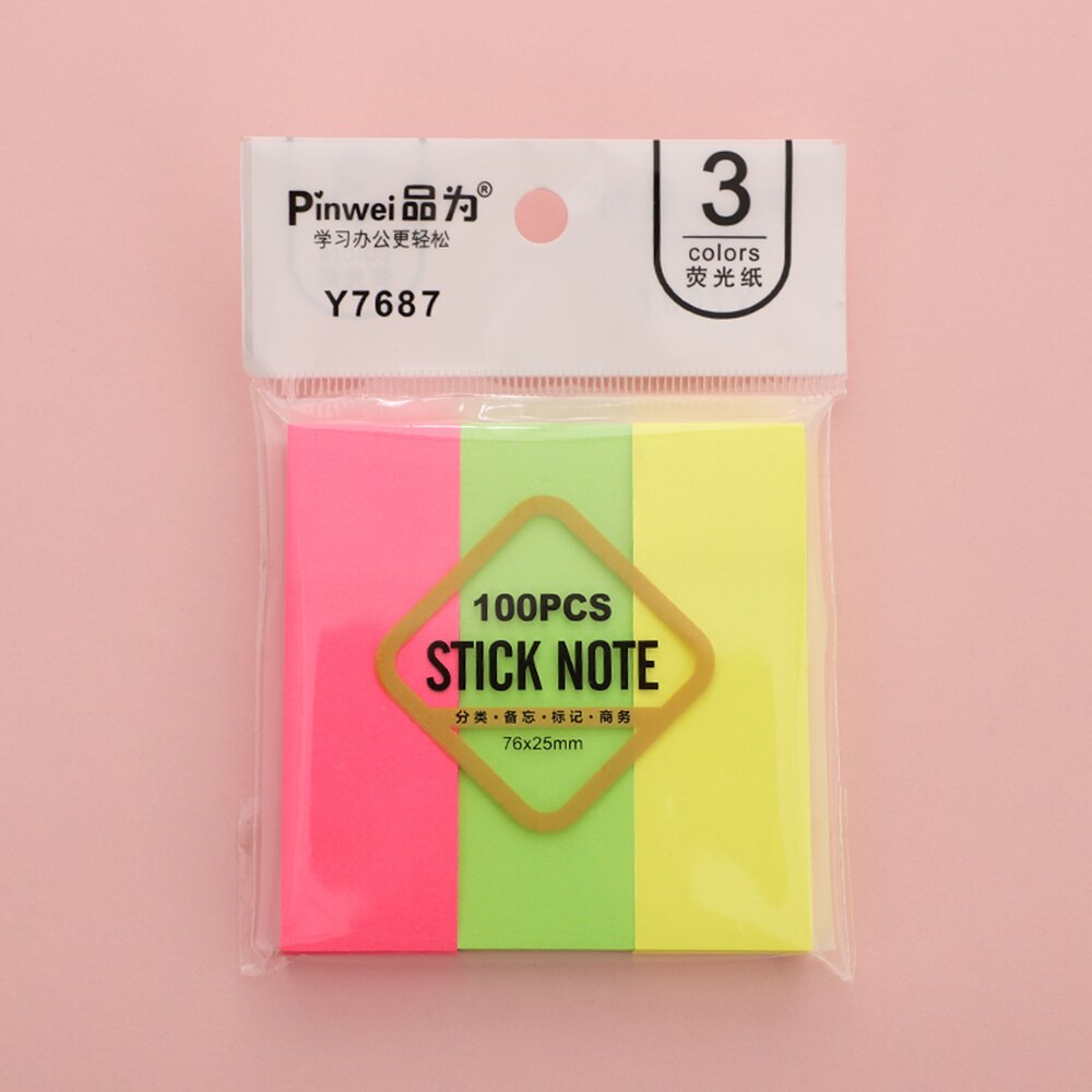 Neon Sticky Flags 100 sheets Florescent Memo Pad S... – Vicedeal