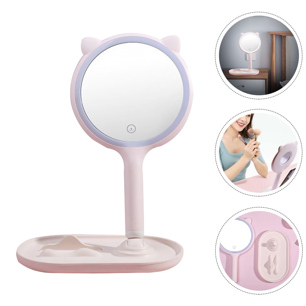 LED Lamp Makeup Mirror Desktop Mirror LED Lighting... – Grandado