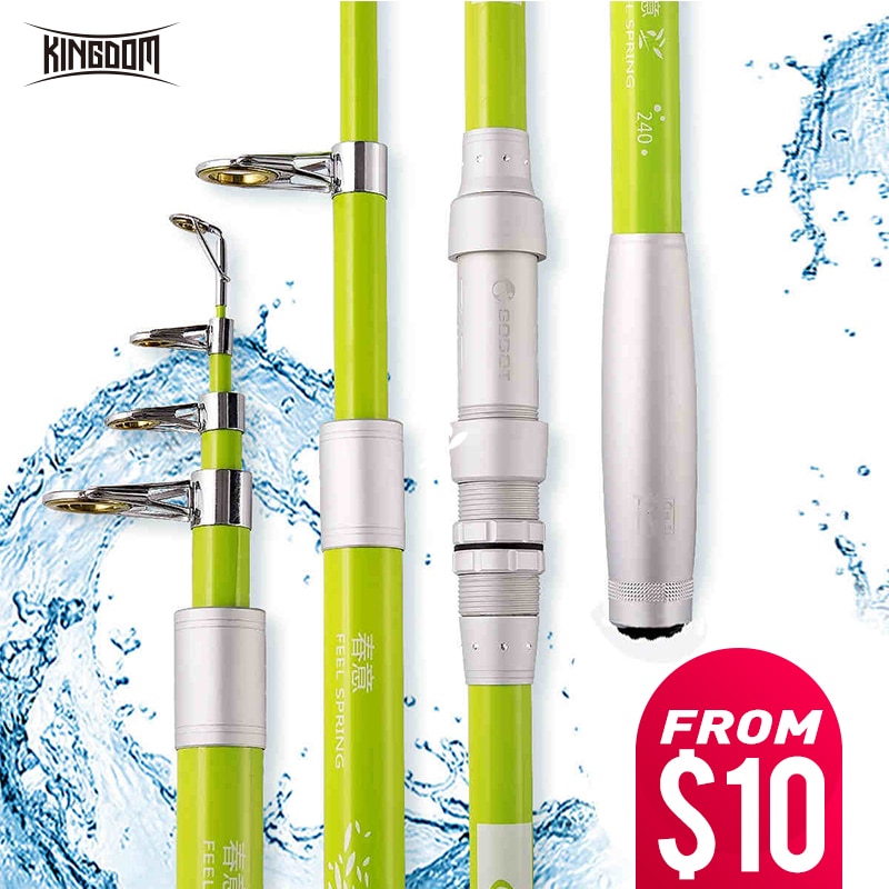 Kingdom Telescopic Fishing Rod FRP 2.1m-3.6m Light... – Grandado