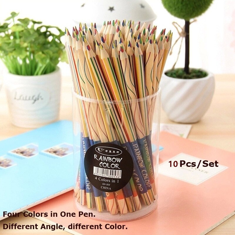 10 Pcs/Set Mixed Colors Pencil Four Colors In One ... – Vicedeal