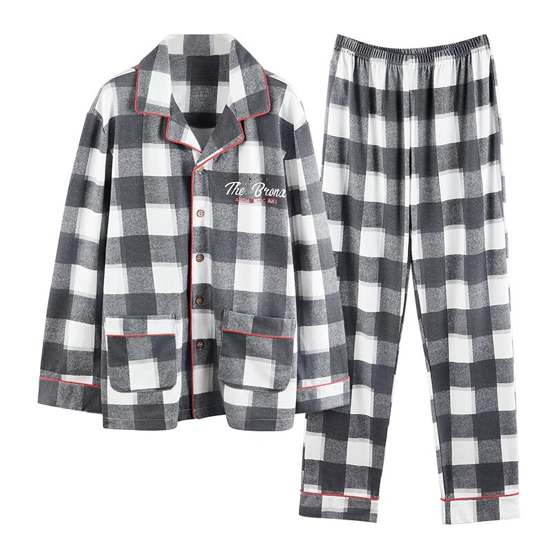 BZEL Couple Set Pajamas Cotton Sleepwear For Man W... – Grandado