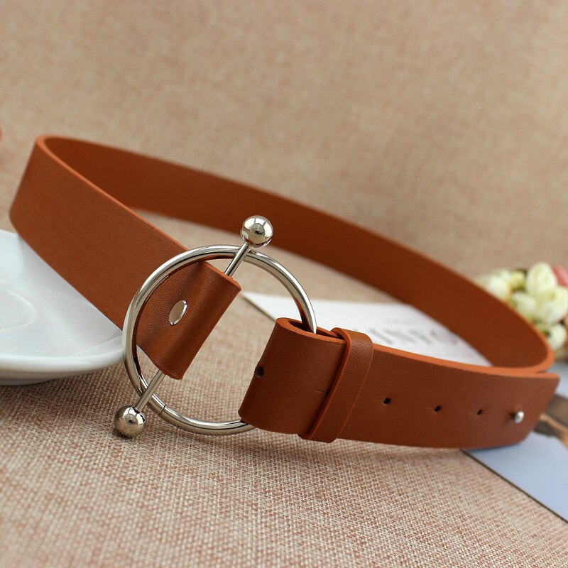 Zilveren Ronde Gesp Riemen Vrouw Vrouwen Riemen Zo... – Vicedeal