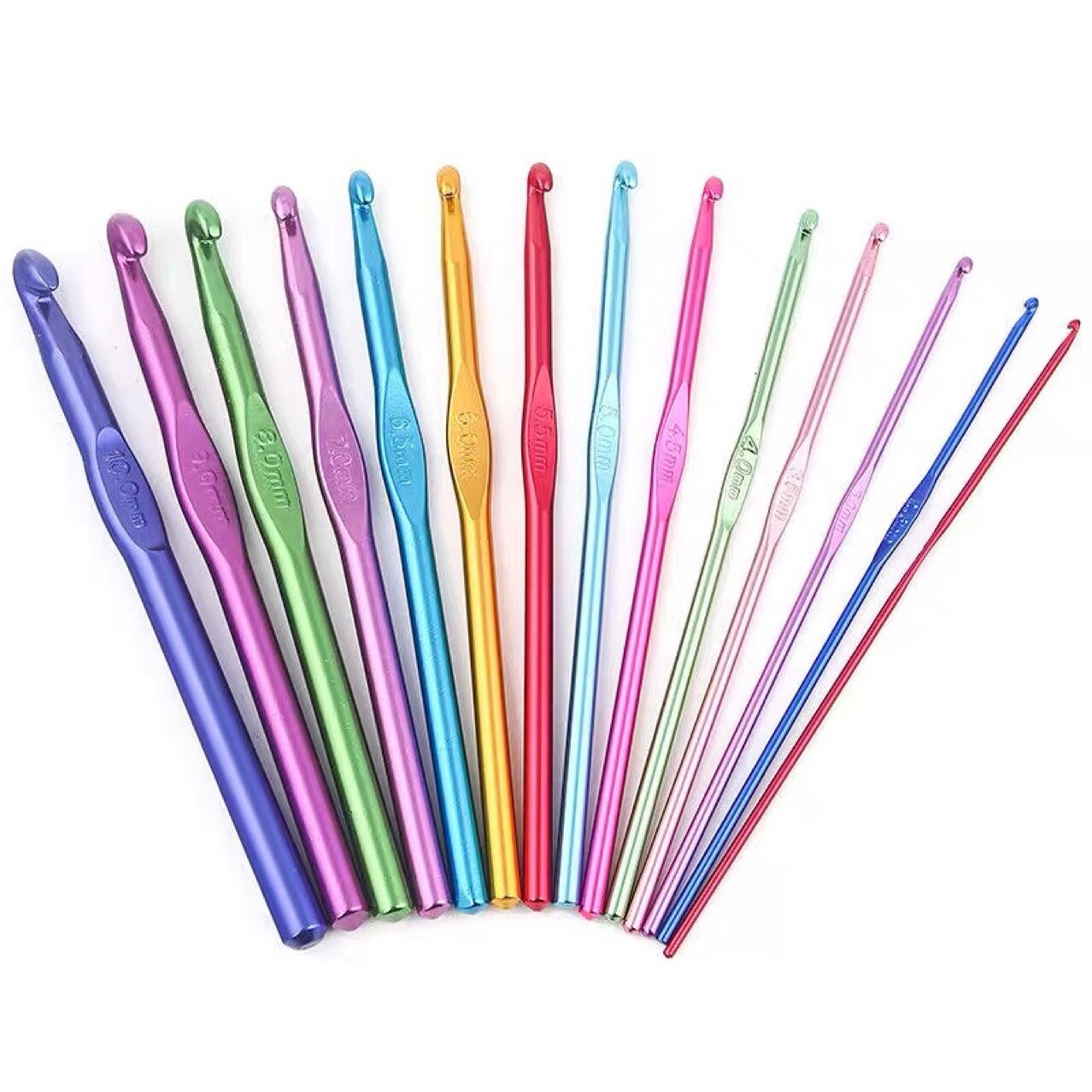 12pcs/lot Crochet Hooks Metal Handle Colorful alum... – Vicedeal