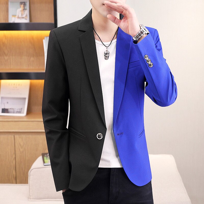 Men's Autumn Casual blazer Teenagers Dual-Color Pa... – Vicedeal