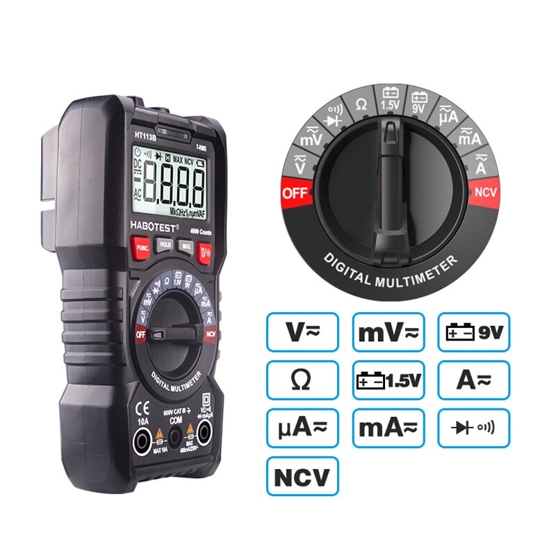 Digital Multimeter HABOTEST Multimetro Voltage Cur... – Grandado