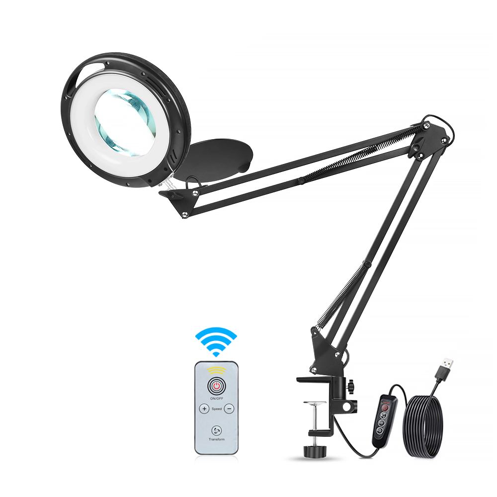 LED Remote Control Desk Lamp Clip on Light 5Xlens ... – Grandado