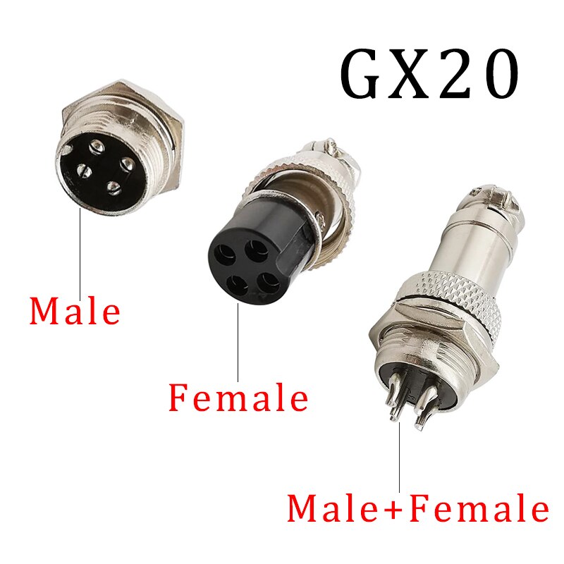 1Set GX20 2/3/4/5/6/7/8 Pin Socket Plug 20Mm L94-1... – Vicedeal