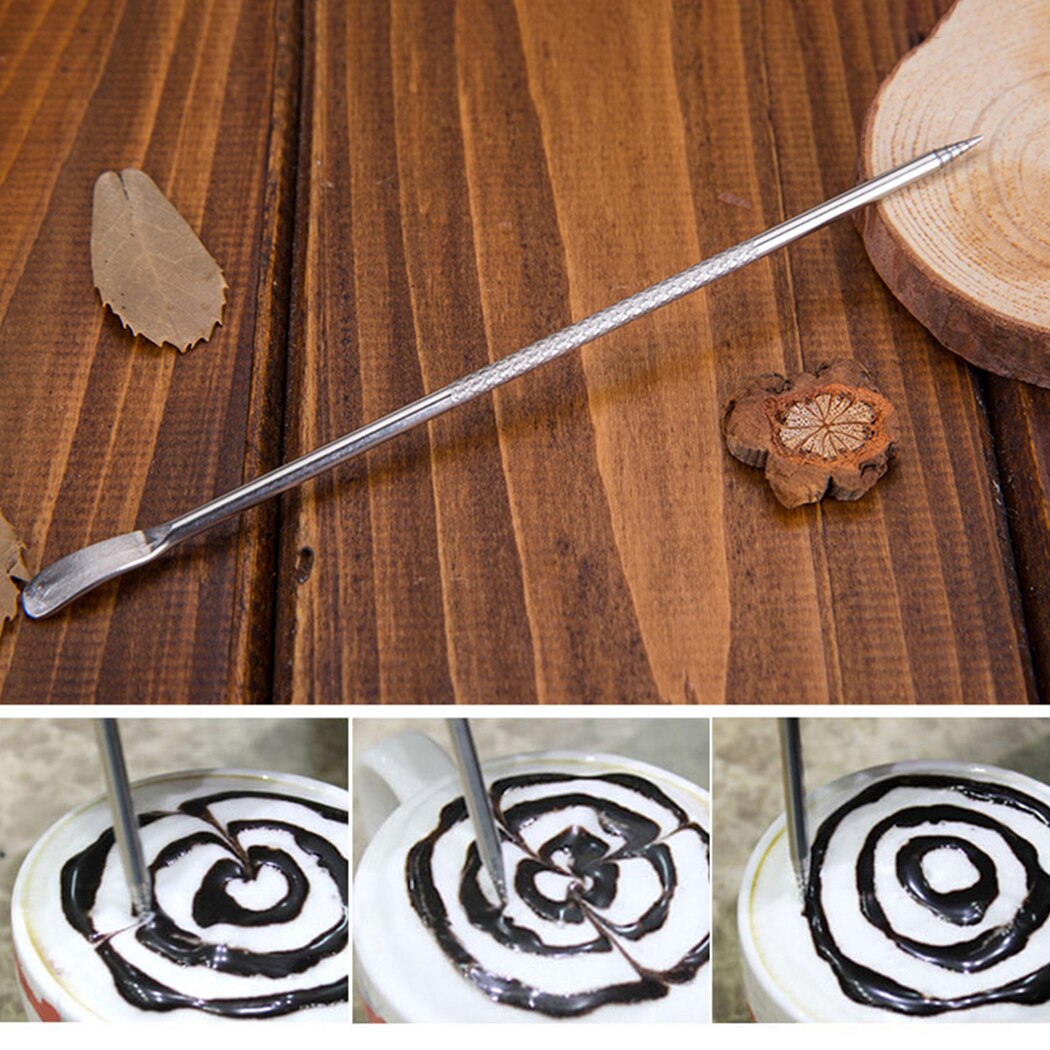 Coffee Latte Art Pen Tool Tamper Needle Fancy Crea... – Grandado