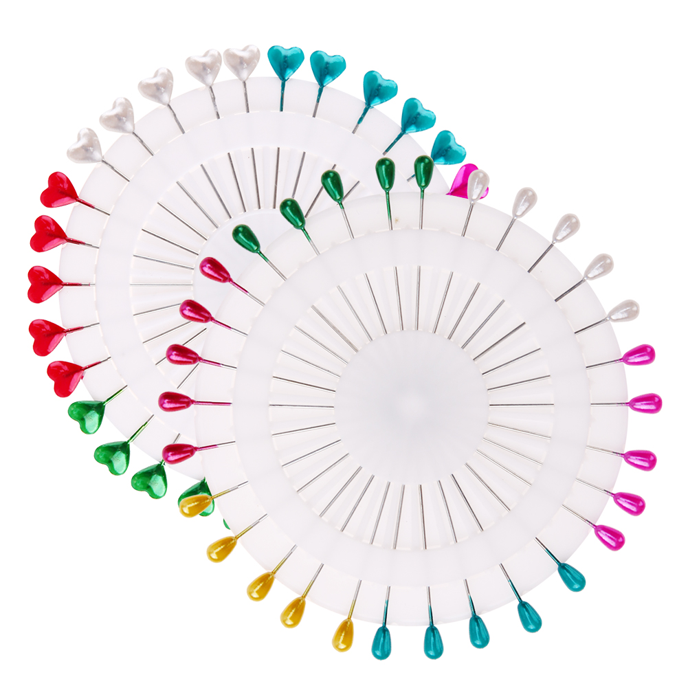 30pcs Colored Sewing Pins Round Pearl Love Leaves ... – Grandado