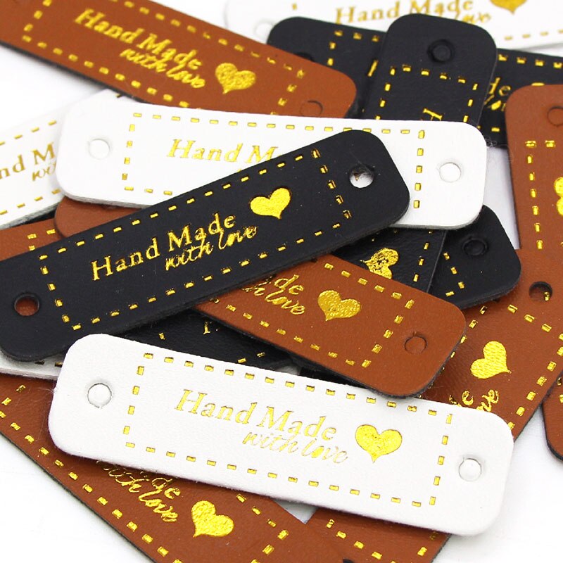 50pcs/lot DIY Handmade Tags Handmade Leather Knitt... – Grandado