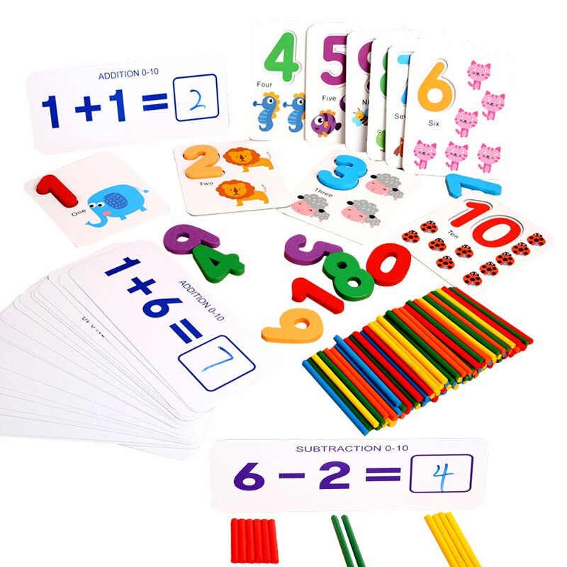 Fun Cartoon Stereo with Numbers Card Pairing Teach... – Grandado