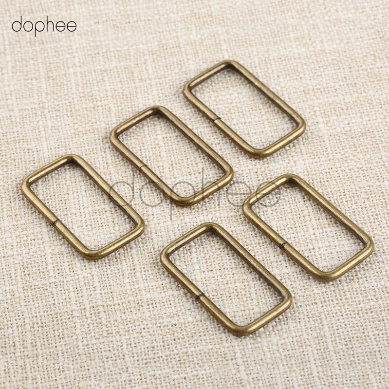 dophee 20pcs Metal adjustable rectangle ring buckl... – Grandado