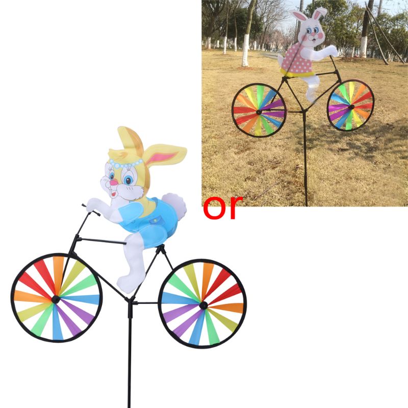 HBB 3D Rabbit on Bike Windmill Whirligig Garden La... – Grandado