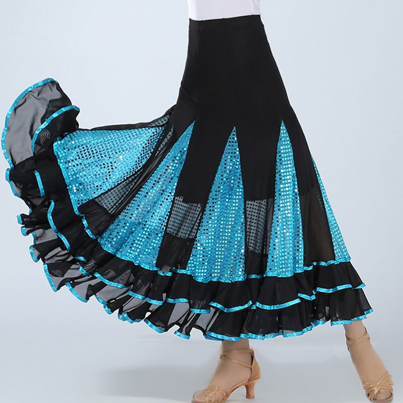 National Standard Dance Waltz Square Dancing Skirt... – Grandado