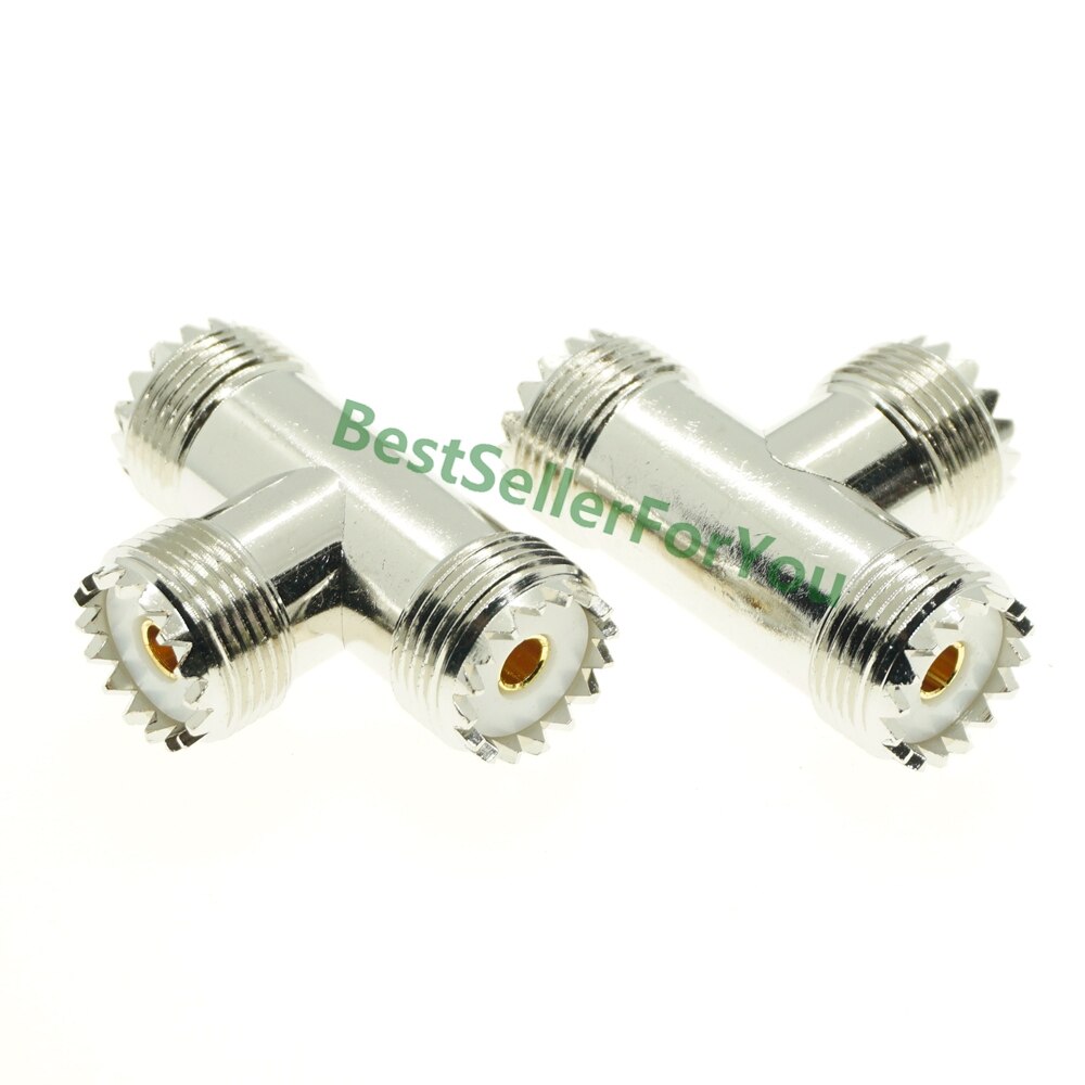 UHF SO239 Female jack to two dual UHF female SO-23... – Grandado