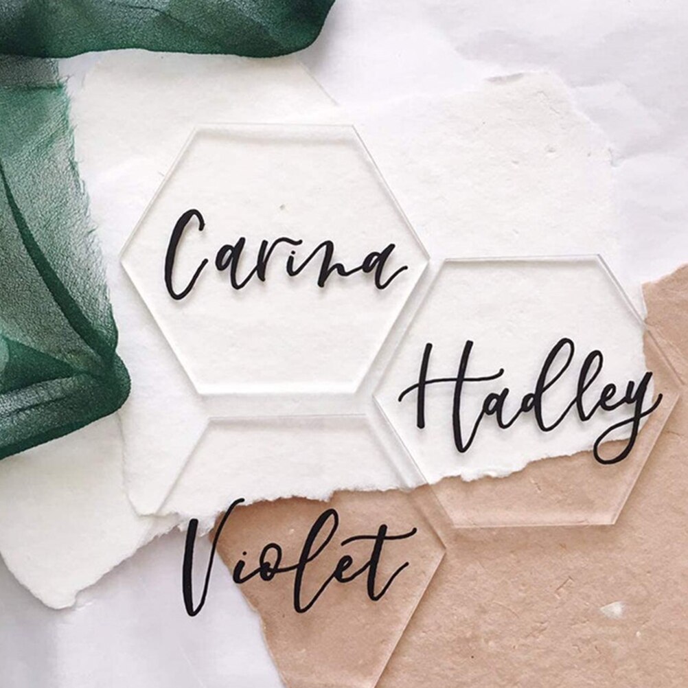 10pcs Wedding Party Name Tags Table Seat Cards Mul... – Grandado