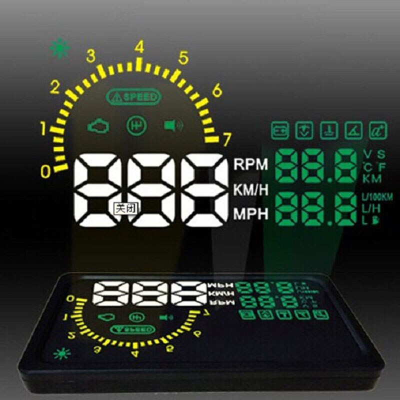 6" LED OBD-II HUD Head Up Display Over Speeding Wa... – Grandado