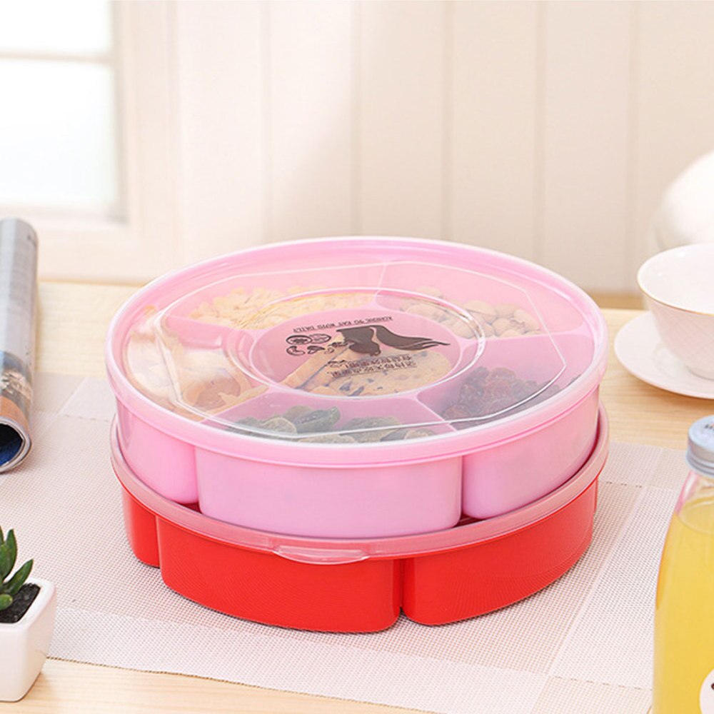 Multi Sectional Snack Serving Tray Set with Lid fo... – Vicedeal