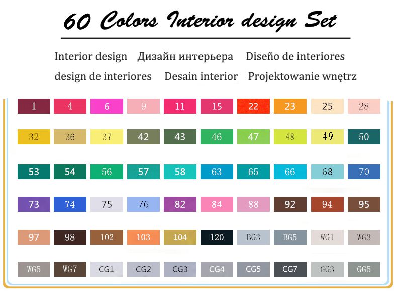 TouchFIVE 30/40/60/80/168 Color Art Markers Set Du... – Grandado