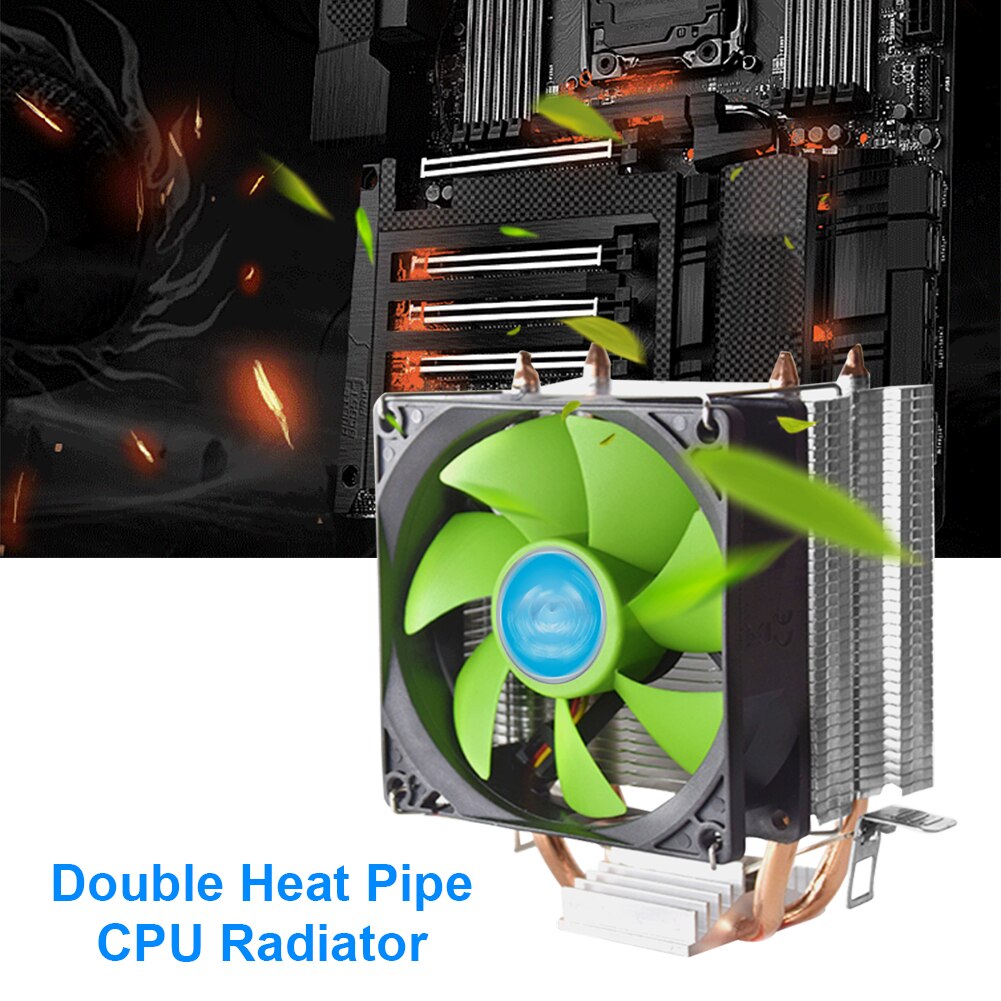 CPU Air Cooler Cooling Fan Cooler Green Blade Fan ... – Grandado