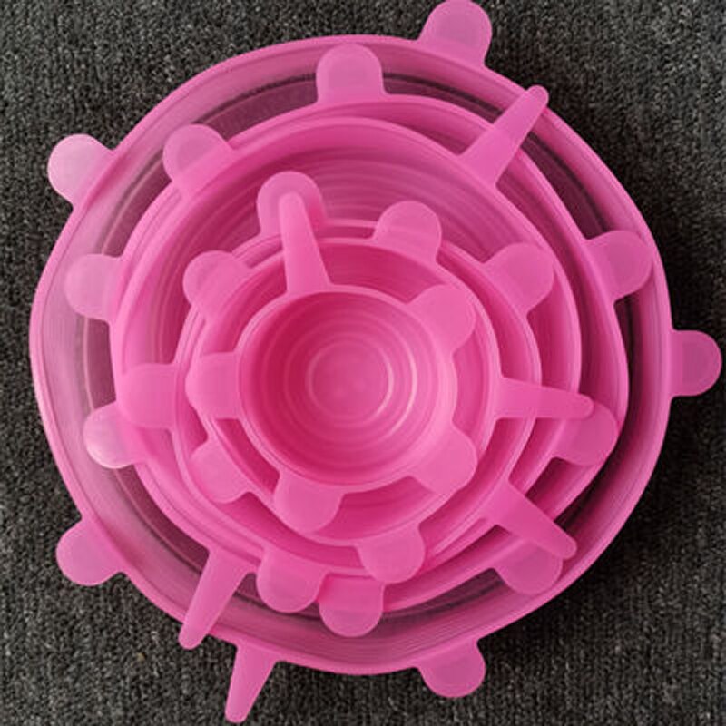 GENNISSY 6 Pcs/ Set Universal Food Silicone Cover ... – Grandado