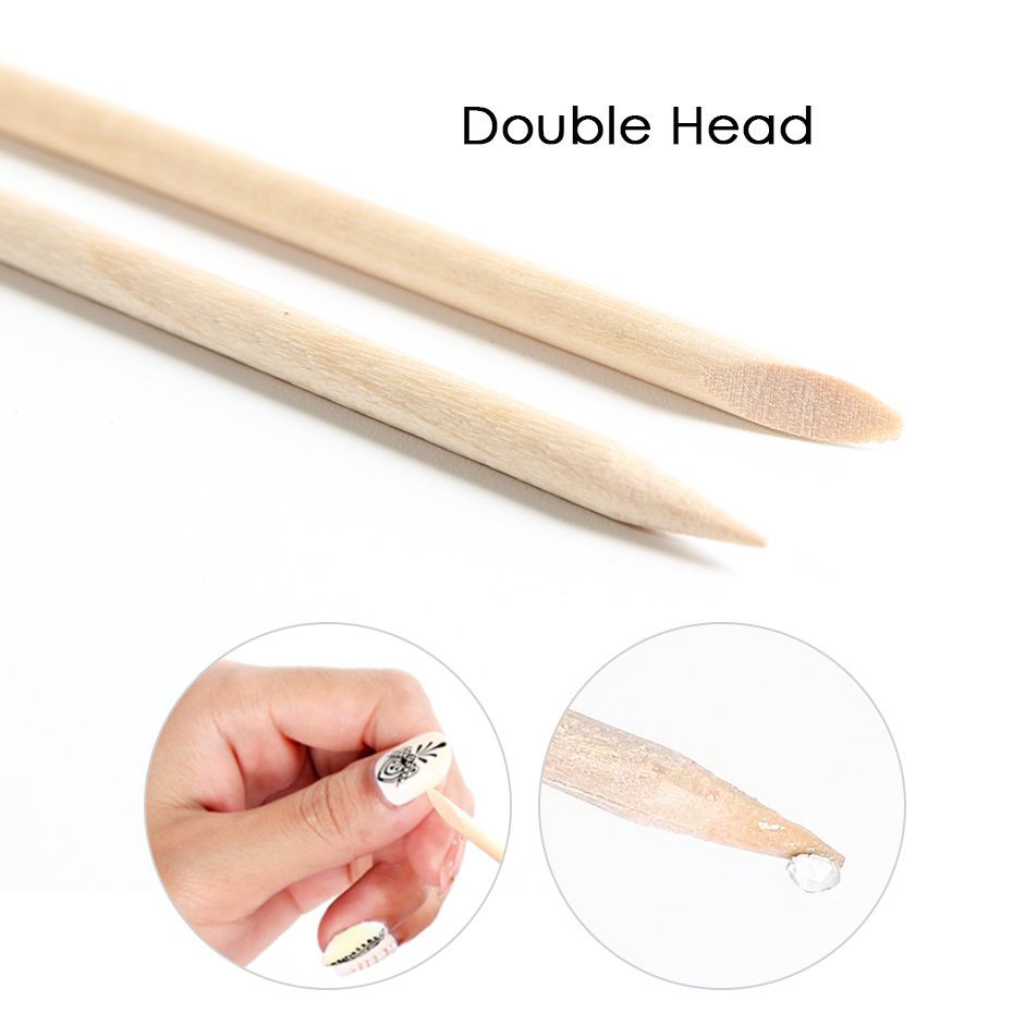 Double Side Orange Wood Stick For Nails Manicure S... – Grandado