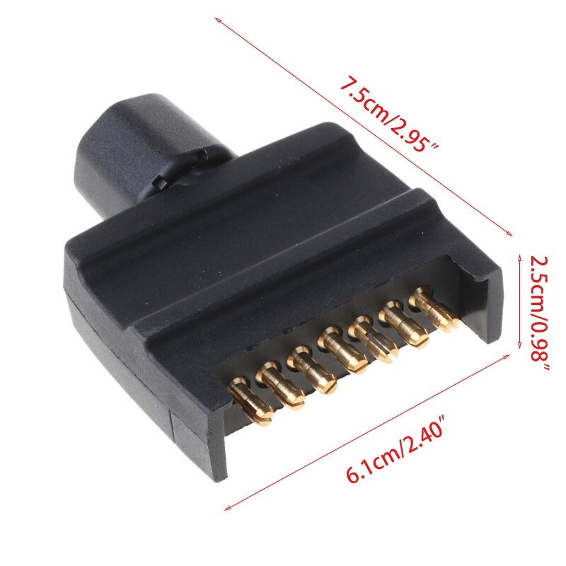 7 Pin Flat Man Plug Adapter Connector Trailer Adap... – Vicedeal