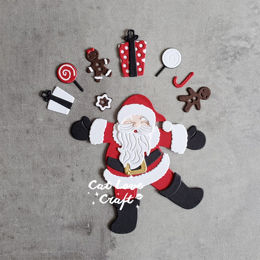 Catlove Christmas Santa Claus Metal Cutting Dies S... – Grandado
