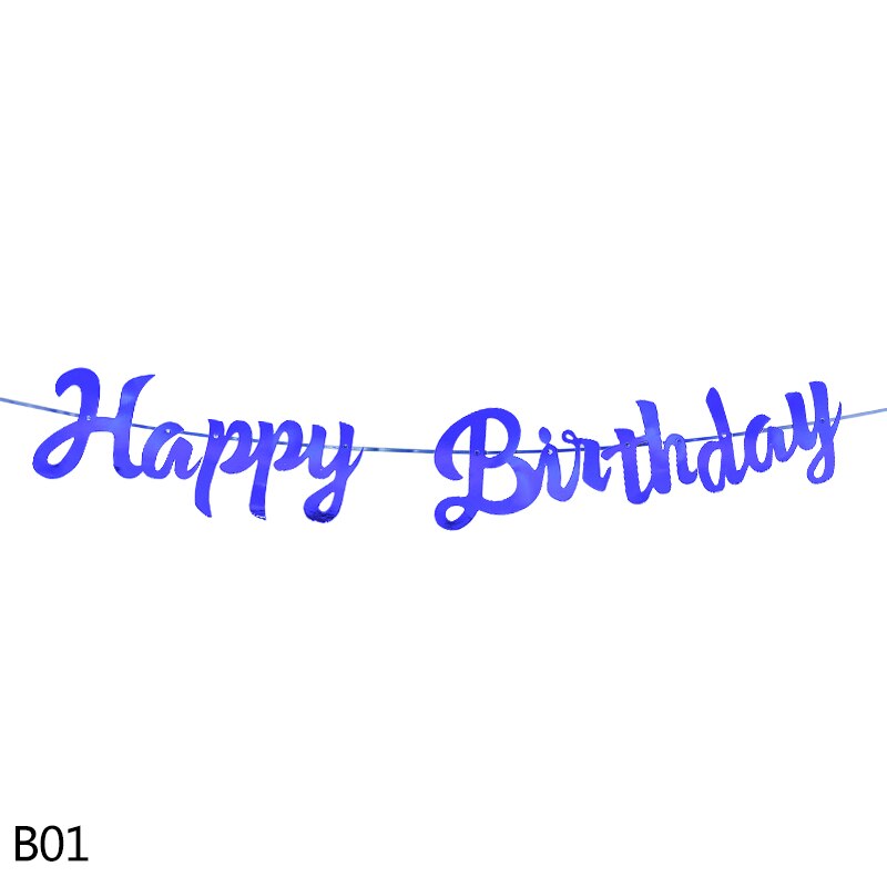 Gold/Silver/Rose Gold Hanging Paper Banner Happy B... – Grandado