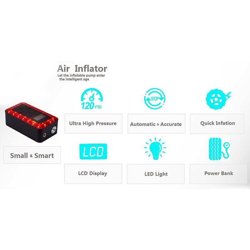 150 Psi Motorfiets Fiets Air Compressor Draadloze ... – Vicedeal