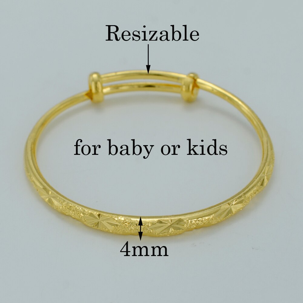 Anniyo Small Bangle for Kids Baby Gold Color Jewel... – Vicedeal