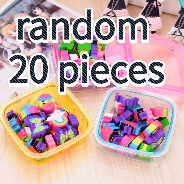 20Pcs/set Cute Rubber Eraser Kid School Supplies S... – Vicedeal