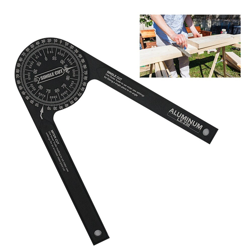 7inch Black Aluminum Miter Saw Protractor Single C... – Vicedeal